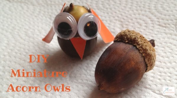 Easy Fall Craft Idea for Kids: Miniature Acorn Owls