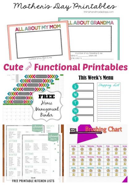 Cute and Functional Printables • Moms Confession
