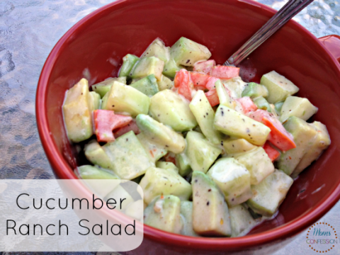 Summer Salad: Zesty Cucumber Ranch • Moms Confession